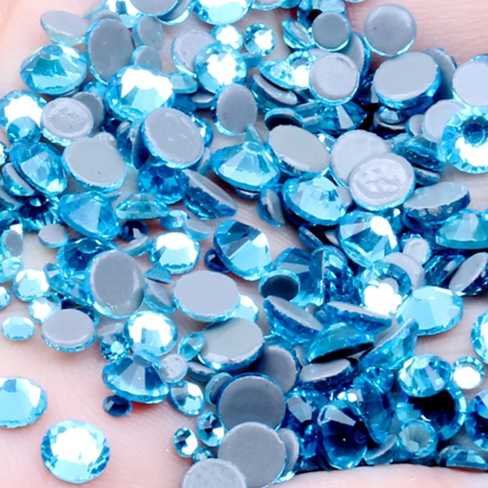 SS4 1.5mm 1440pcs Glass Strass Crystal Round Flatback Strass Hotfix ...