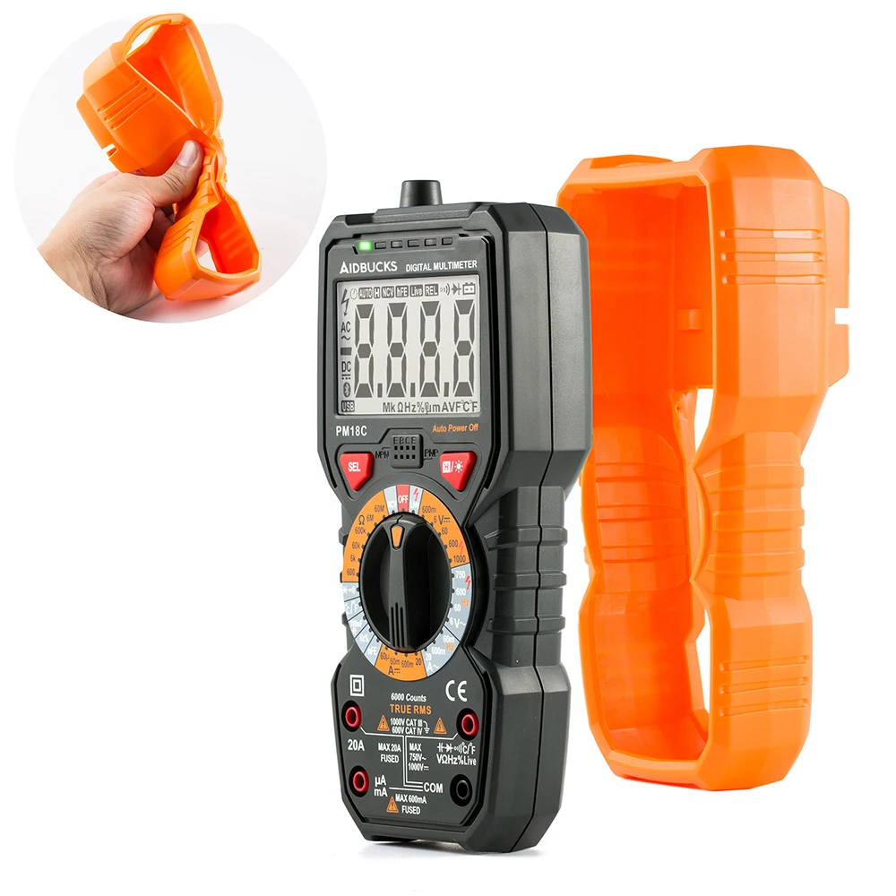 Multimeters - AIDBUCKS 6000 counts HFE Digital Multimeter with True RMS ...