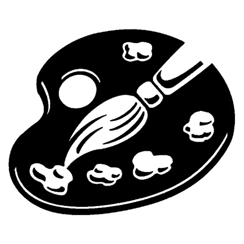 Black And White Paint Palette Clip Art
