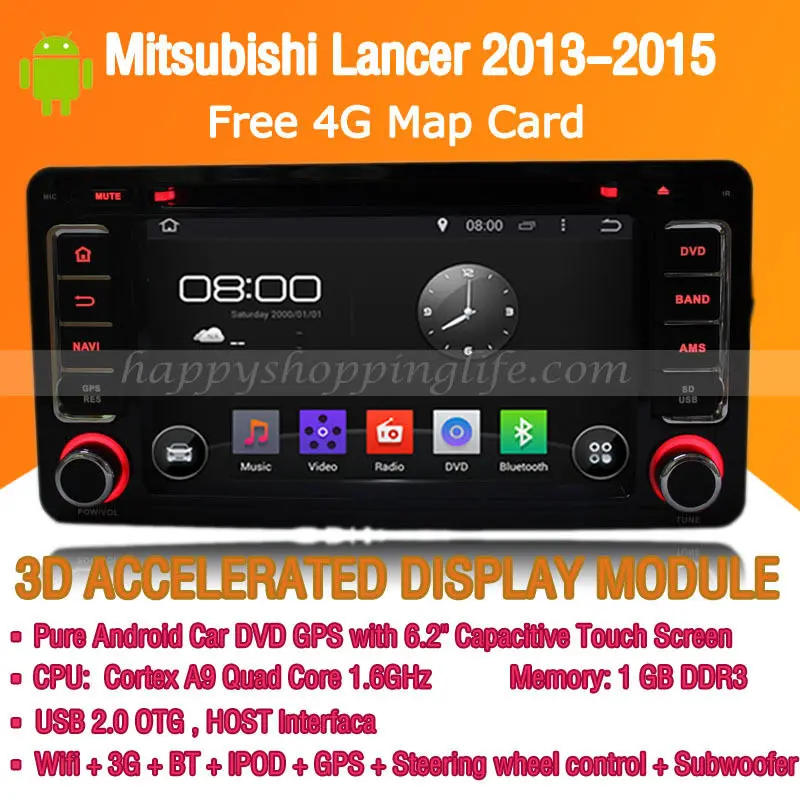 Android 7.1 Car DVD Player for Mitsubishi Lancer 2013 2015 Autoradio ...