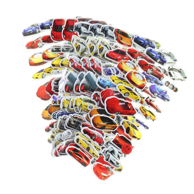 10pcs Fashion Cartoon Car Stickers Children Gift Toys Kawaii 3D PVC ...