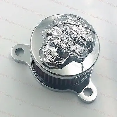 3D Skull Air Cleaner Intake Filter For 2004 2014 Harley Sportster XL883 ...