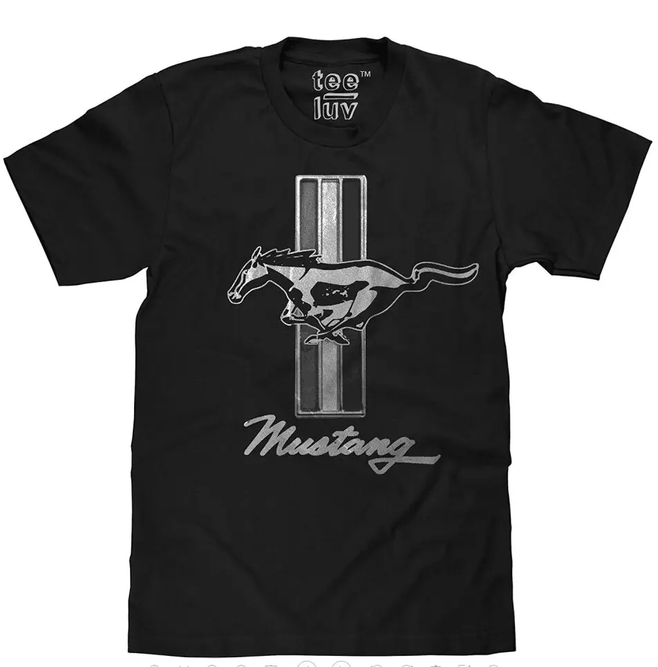 Jzecco Summer Brand 100% cotton Ford Mustang Logo T Shirt | Soft Touch ...