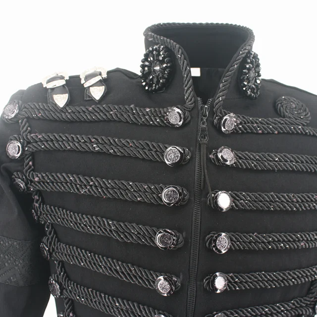 Michael Jackson Black Military Jacket, Handmade | Global MJ Shop