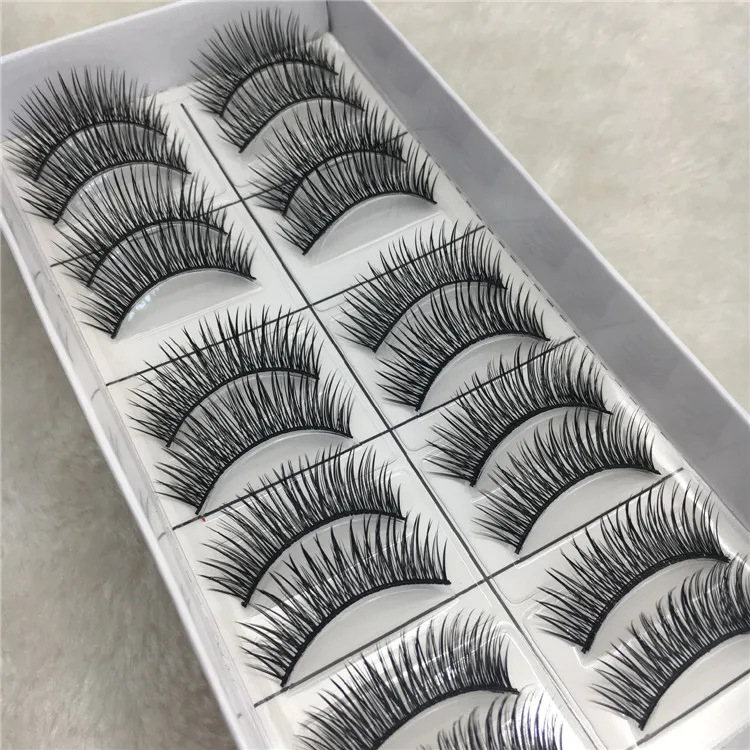 NEW Natural Cross Short False Eyelashes Handmade Cotton Stalk Fiber ...