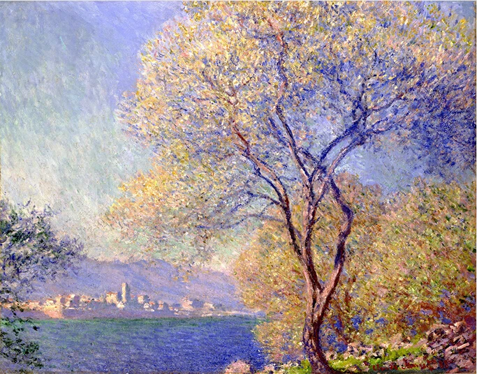 Needlework, ponto cruz, monet cherry tree impressão 14ct não impresso ...