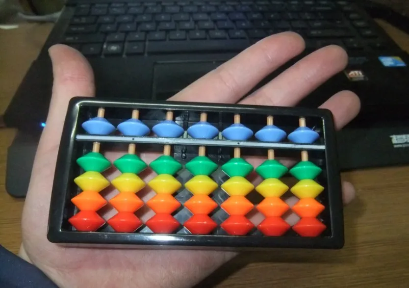 10pcs/pack Chinese Abacus Mini Abacus For Kids 7 Column Abs Abacus ...