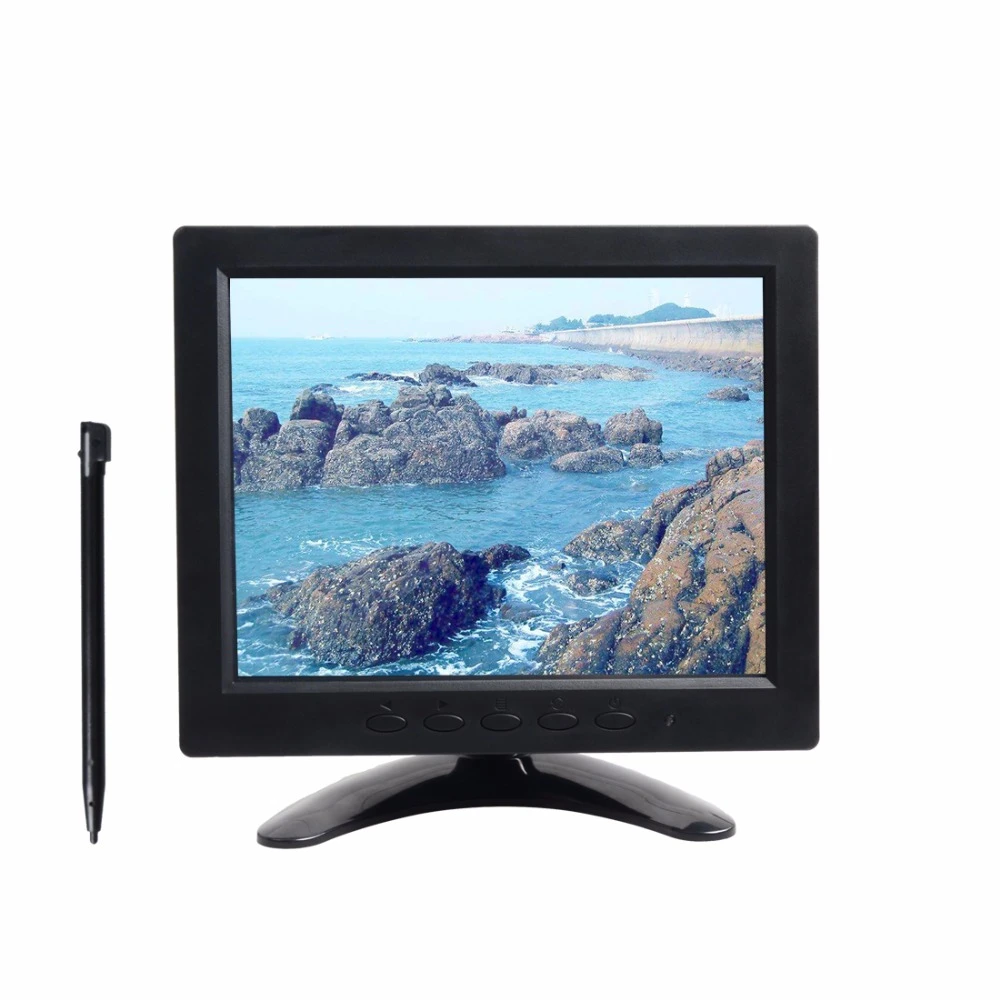 8 Inch Touch Screen TFT LED Monitor Security Surveillance Monitor Ultra ...