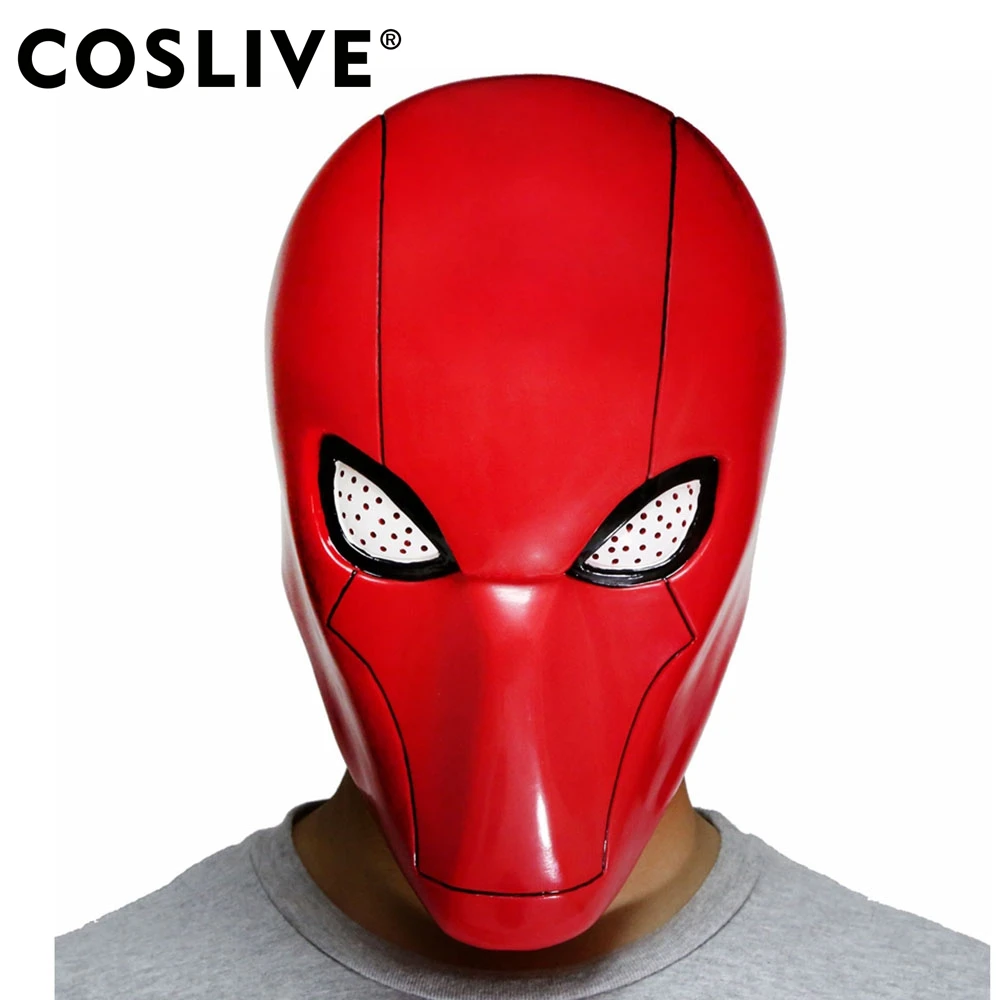Coslive capucha roja casco máscara de Batman capucha roja Cosplay de ...