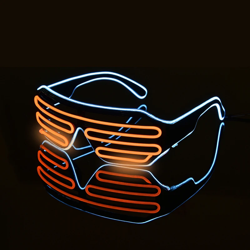 Double colored Flashing Eyeglass Party LED Light Glasses Halloween ...
