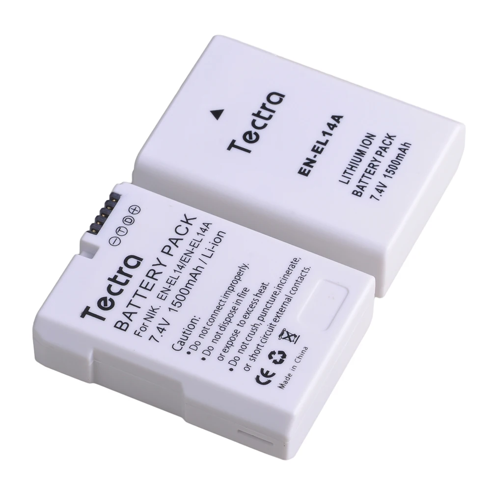1500mAh EN-EL14A EN-EL14 ENEL14 Camera Battery for Nikon D3100 D3200 ...