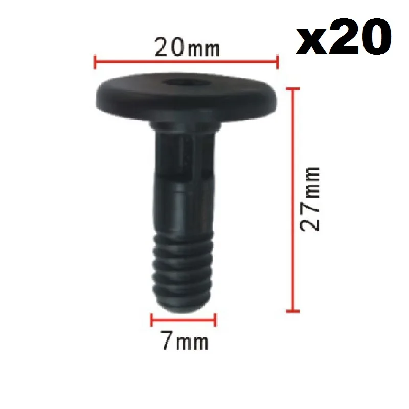 20 Pieces Rocker Panel Moulding Clip for BMW 51717066229 / 51717066226