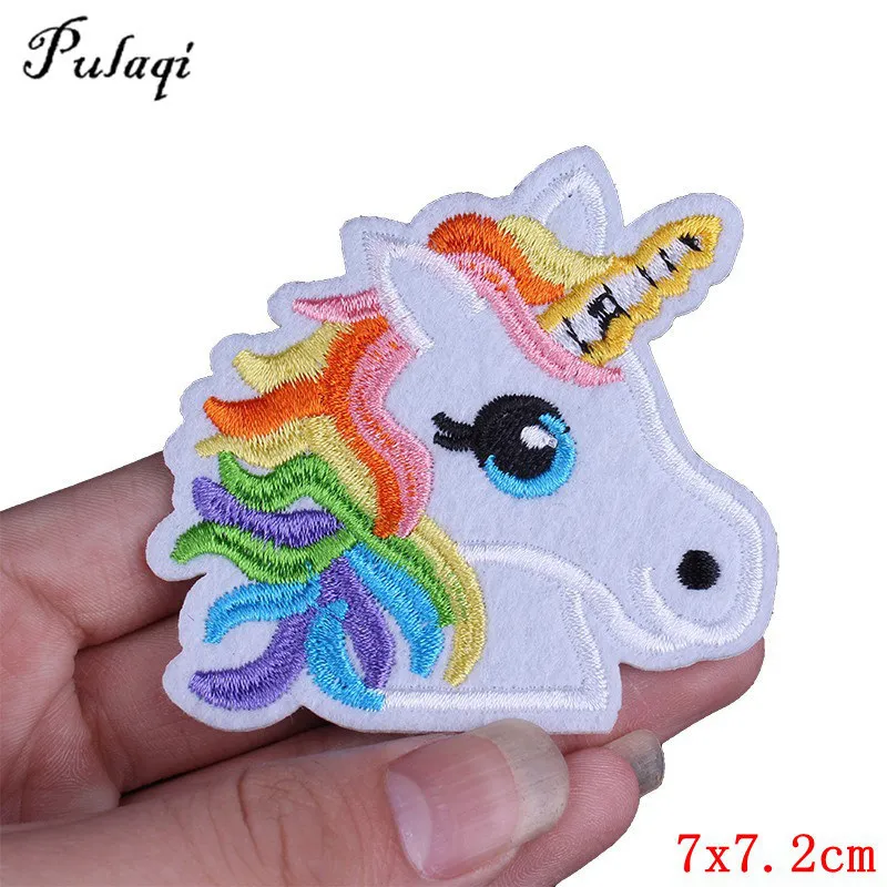 Pulaqi Unicorn Patches For Clothes Embroidered Patch Unicorn Iron On