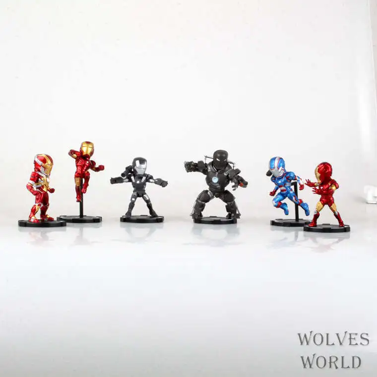 Iron Man 3 Action Figure 6 Parts / Sets Mini Iron Man Model Dolls ...