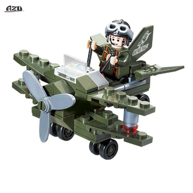 Military Series Air Force Pilot Reconnaissance Aircraft Mini Building ...