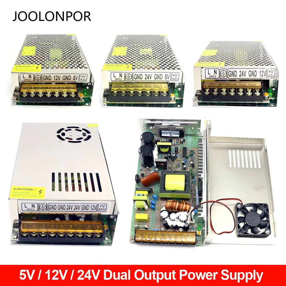 Dc 5V 12V 24V Switching Power Supply 150W 200W 250W Dual Output DC ...
