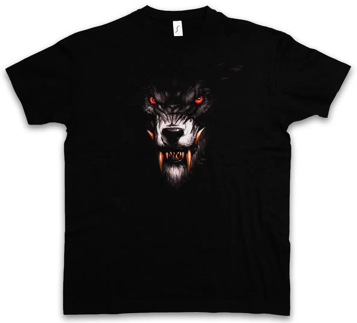 mens cotton tee shirt short sleeve WEREWOLF T SHIRT Wolfe Mond The ...