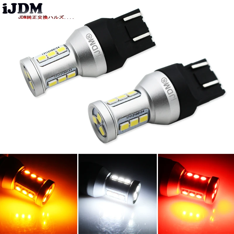 Ijdm 7443 Led Bulbs T20 W21w W21/5w Led Super Bright 12v Car Drl Turn ...