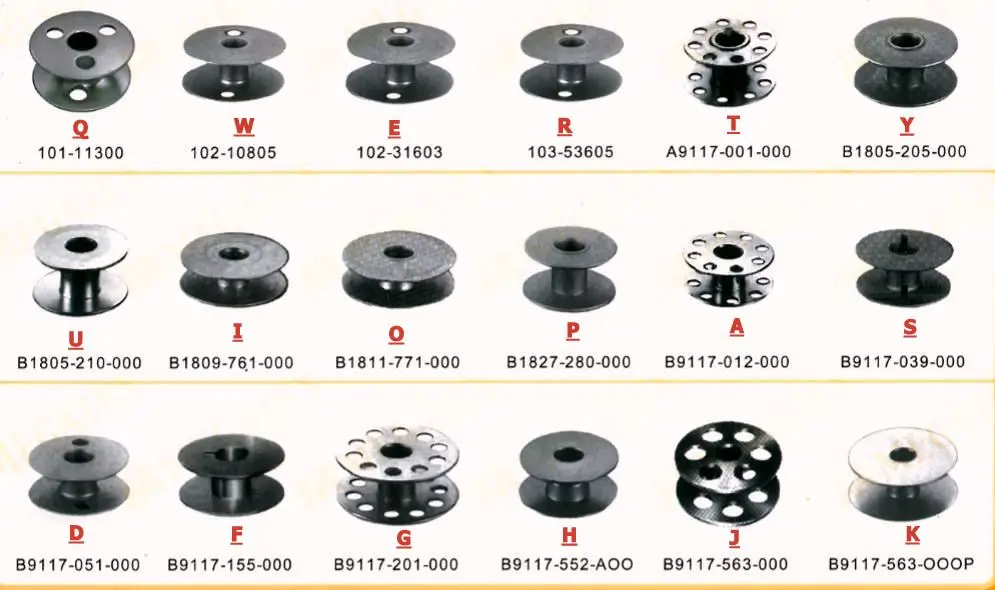 10pcs Juki Bobbin Bobbins 101-11300 102-10805 102-31603 103-53605 ...