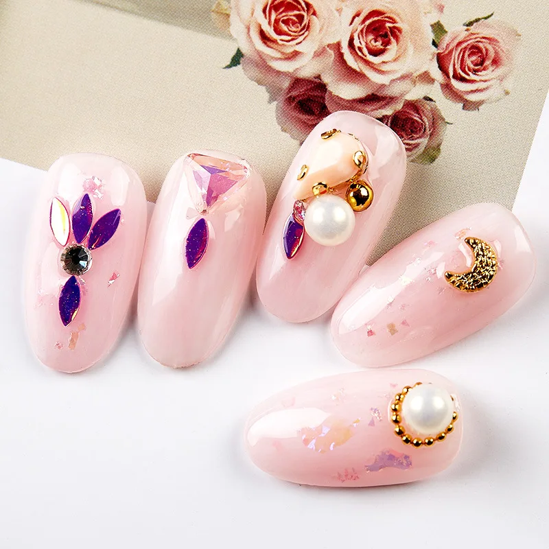 1 Box Mixed Size Shape Multicolor DIY Nails Decor Manicure Nail Art ...