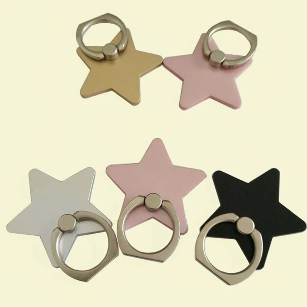 Metallic Ring Stand for Mobile Phone Star Finger Ring Holder 360 Degree ...