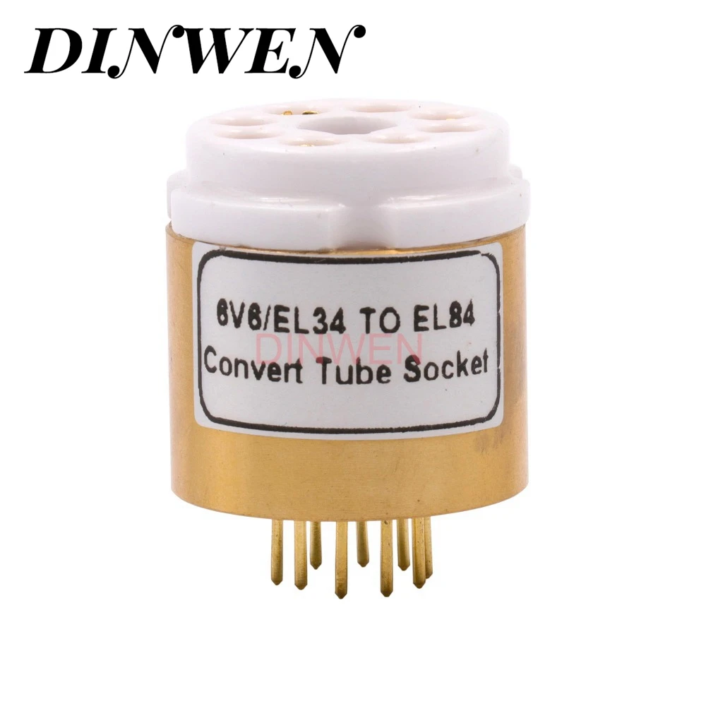 1PC TUBE SOCKET CONVERT ADAPTER Gold Plated 8pin to 9pin EL34 6V6 to ...