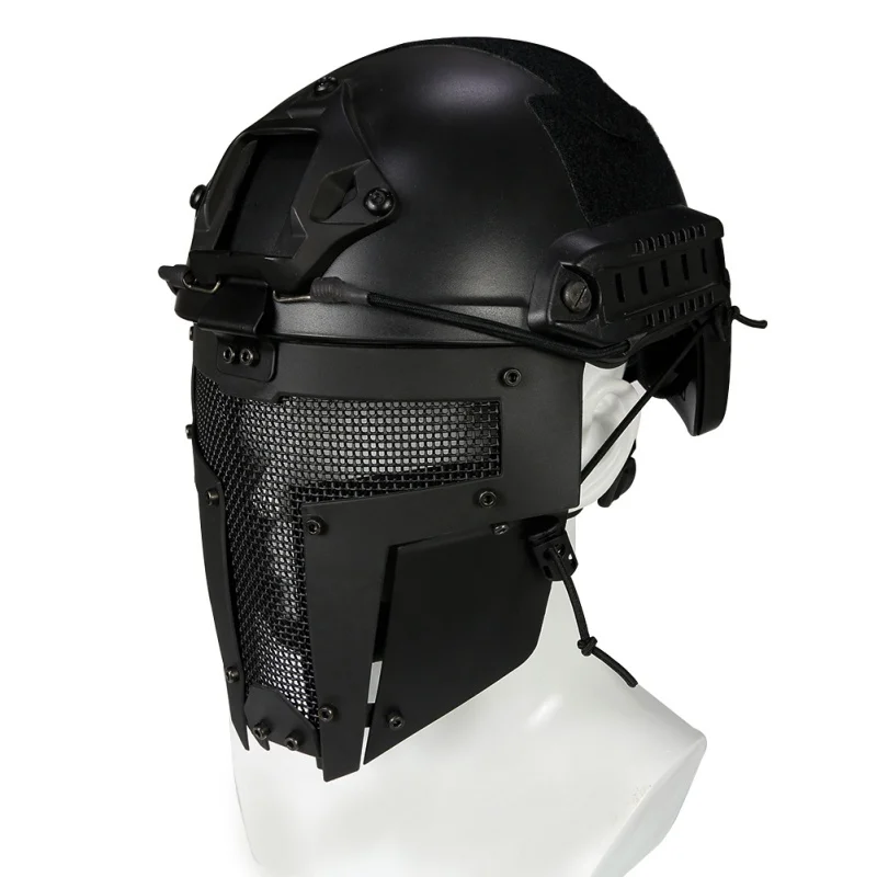 Hunting Tactical Full Face Mask Metal Steel Net Mesh Mask Protective CS ...
