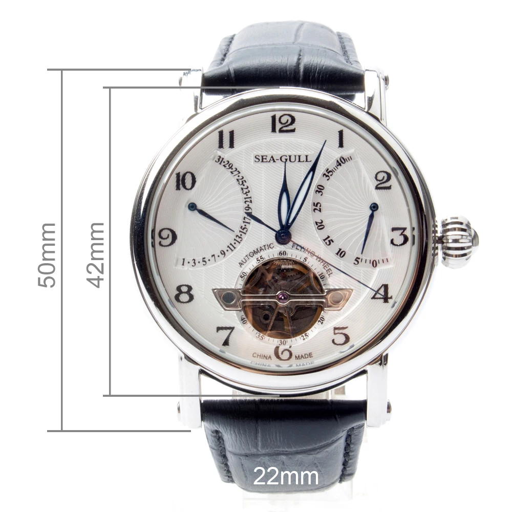 Seagull Flywheel Retrograde Date 40 Hours Power Reserve Guilloche ...
