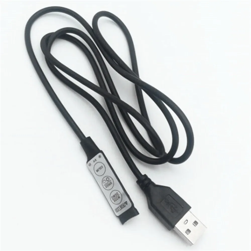 3pcs Dc 5v Usb Led Rgb Controller Mini 3key 4pin Remote Controller