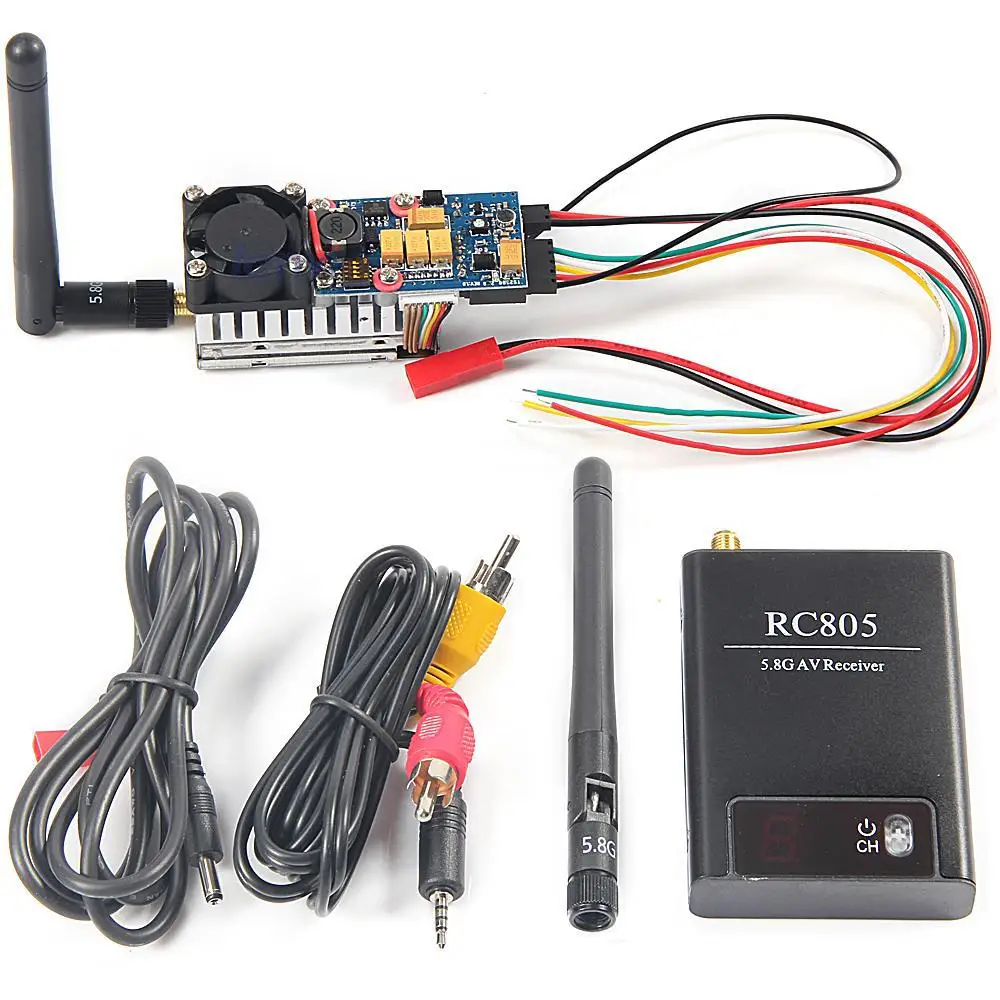 5.8 Ghz 1000 mW émetteur sans fil FPV TS581000 récepteur RC805 32 canaux AV TX RX 5000 M 5 km ...