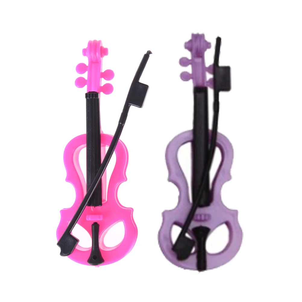 2PCS Music Instrument DIY 1/12 Dolls House Wooden Violin with Case ...