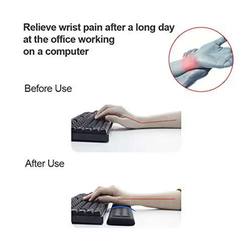Keyboard Wrist Rest Gaming Tenkeyless Memory Foam Hand Palm Rest ...
