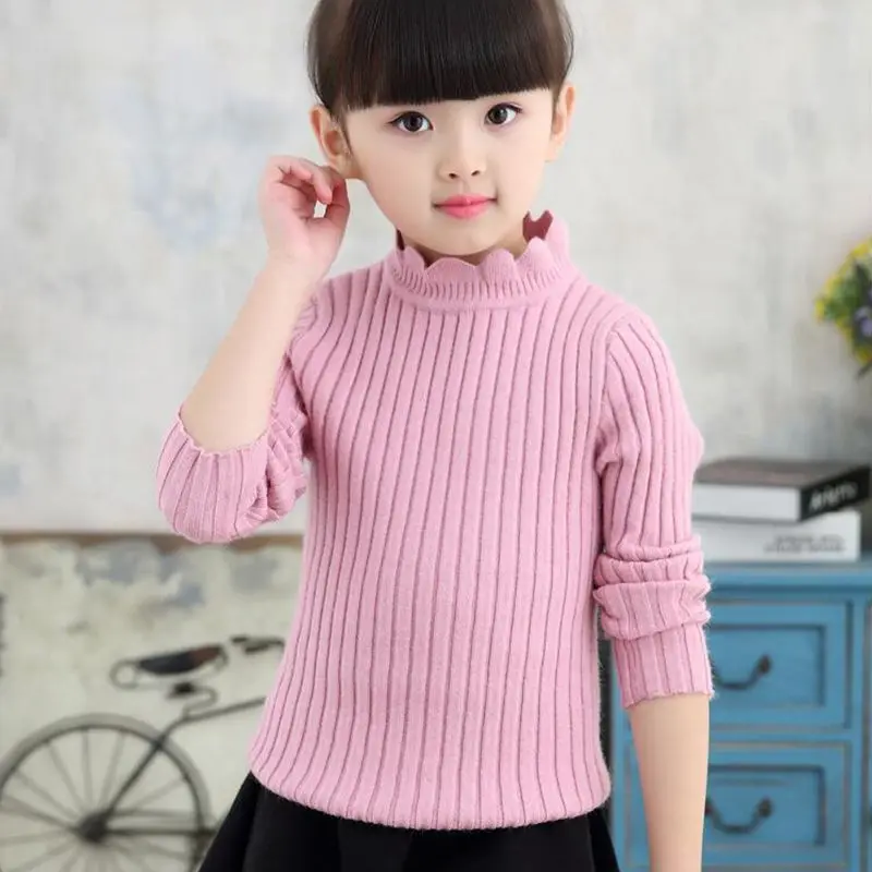 3-12 Years Children Autumn Winter Long Sleeve Girls Sweater Tops Shirts ...