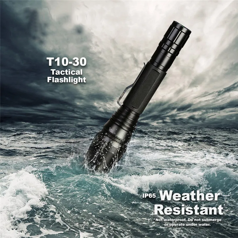 X800 XML T6 LED 8000lumens 5Modes Zoom Tactical Military Flashlight Super Bright Torch Lamp ...