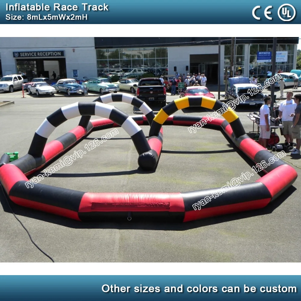 8mLx5mWx2mH inflatable race track inflatable go kart race track ...