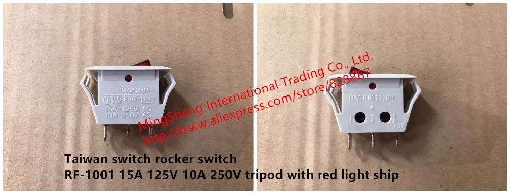 Original new 100% import switch rocker switch RF-1001 15A 125V AC 10A ...