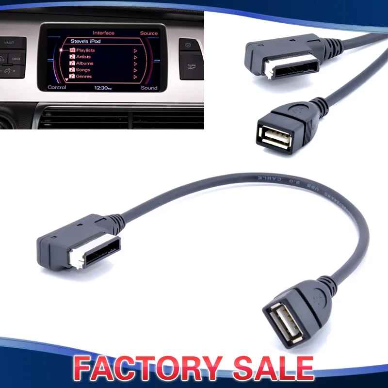 AMI MDI MMI to USB Audio MP3 Music Interface Adapter Cable for Audi A3/A4/A5/ A6/A8/S4/S6/Q5/Q7 ...