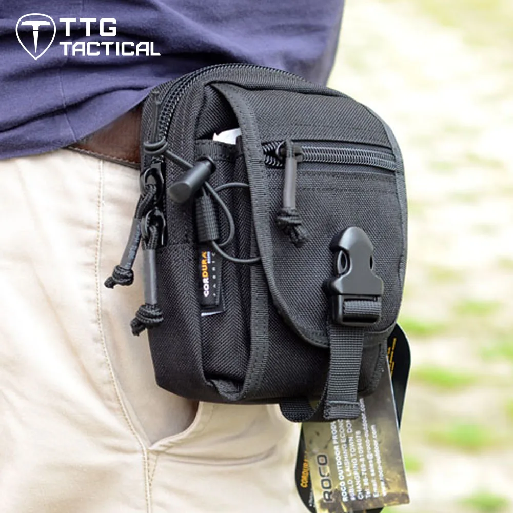 TTGTACTICAL Sports Tactical Waist Bags Compact MOLLE EDC Pouch Utility ...