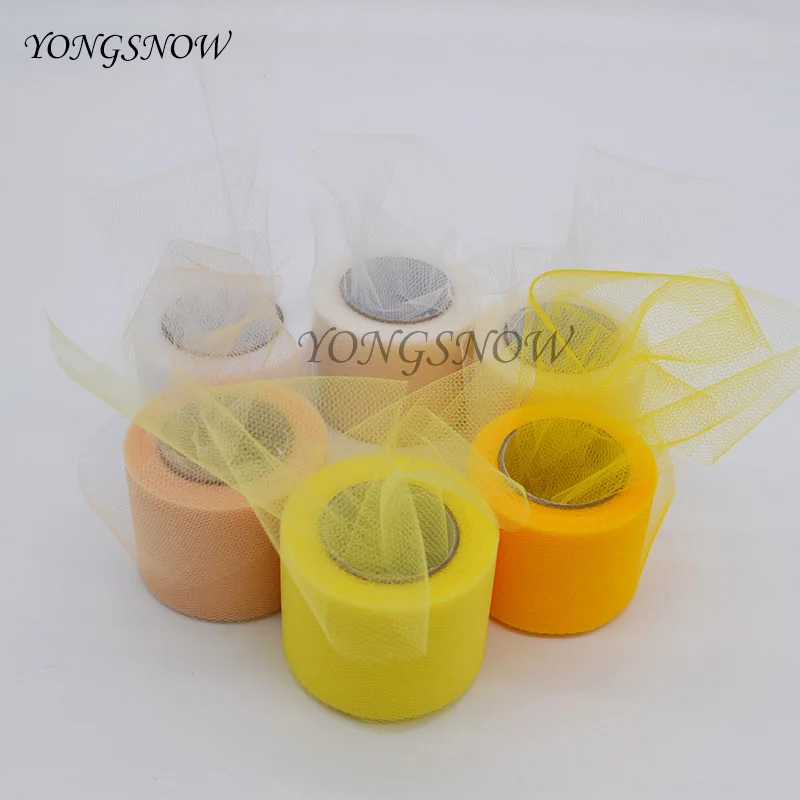 25yard 2 인치 얇은 명주 그물 롤 스풀 공예 투투 스커트 치어 조직 명주 종이 롤 Diy 공예 웨딩 생일 파티 장식