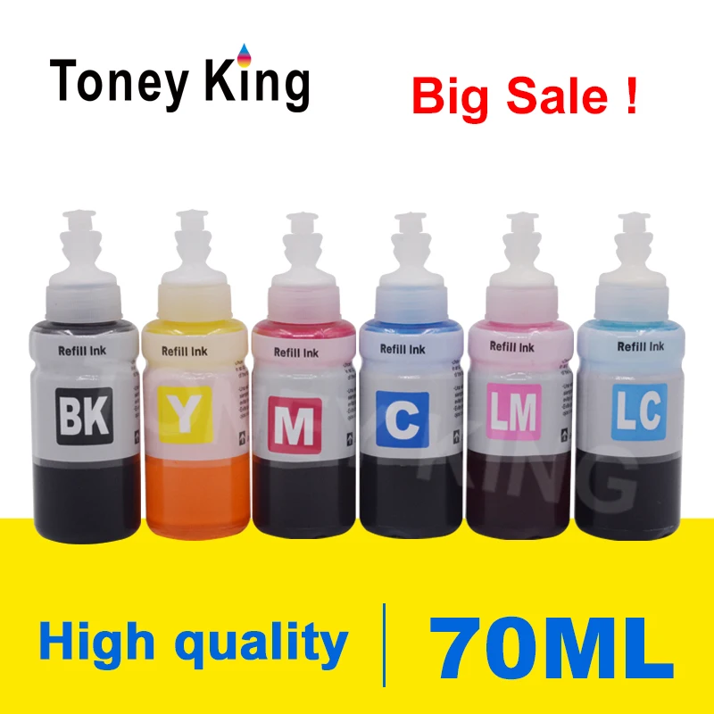 Kit de Recarga Toney King Ink Compatível para EPSON, L800, L810, L850, L1800, L351, L350, L551 ...