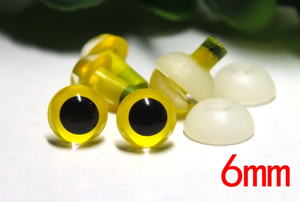 6mm Yellow Color Safety Eyes Plastic Eyes Animal Eyes Bear Eyes Plug ...