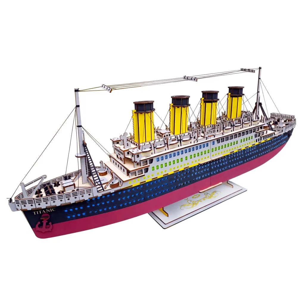 Model-Building-Kits-City-Titanic-ship-Laser-Cutting-3D-Wooden-Blocks ...