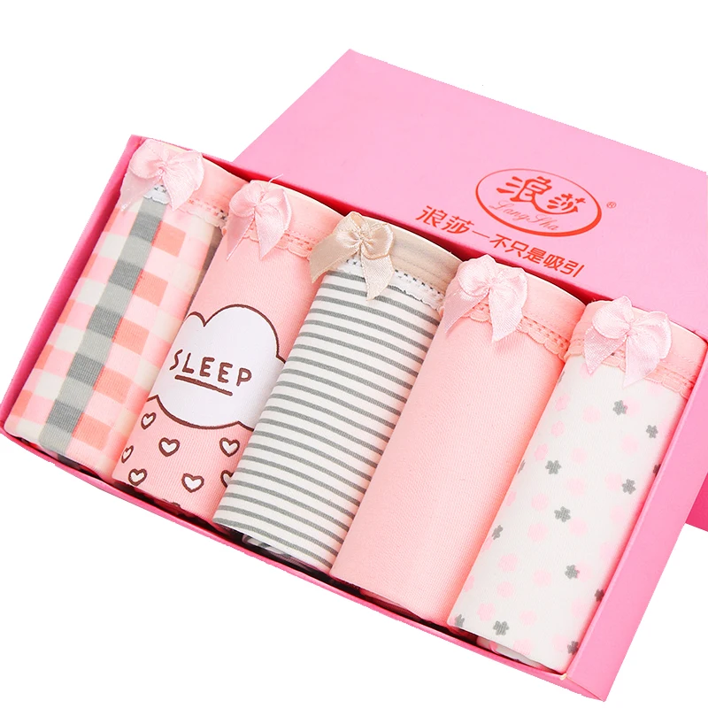 LANGSHA ropa interior Sexy de algodón para mujer, bragas suaves y ...