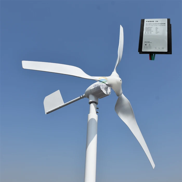 hot 600w MAX POWER 800W horizontal wind turbine generator 12v 24v AC/DC ...