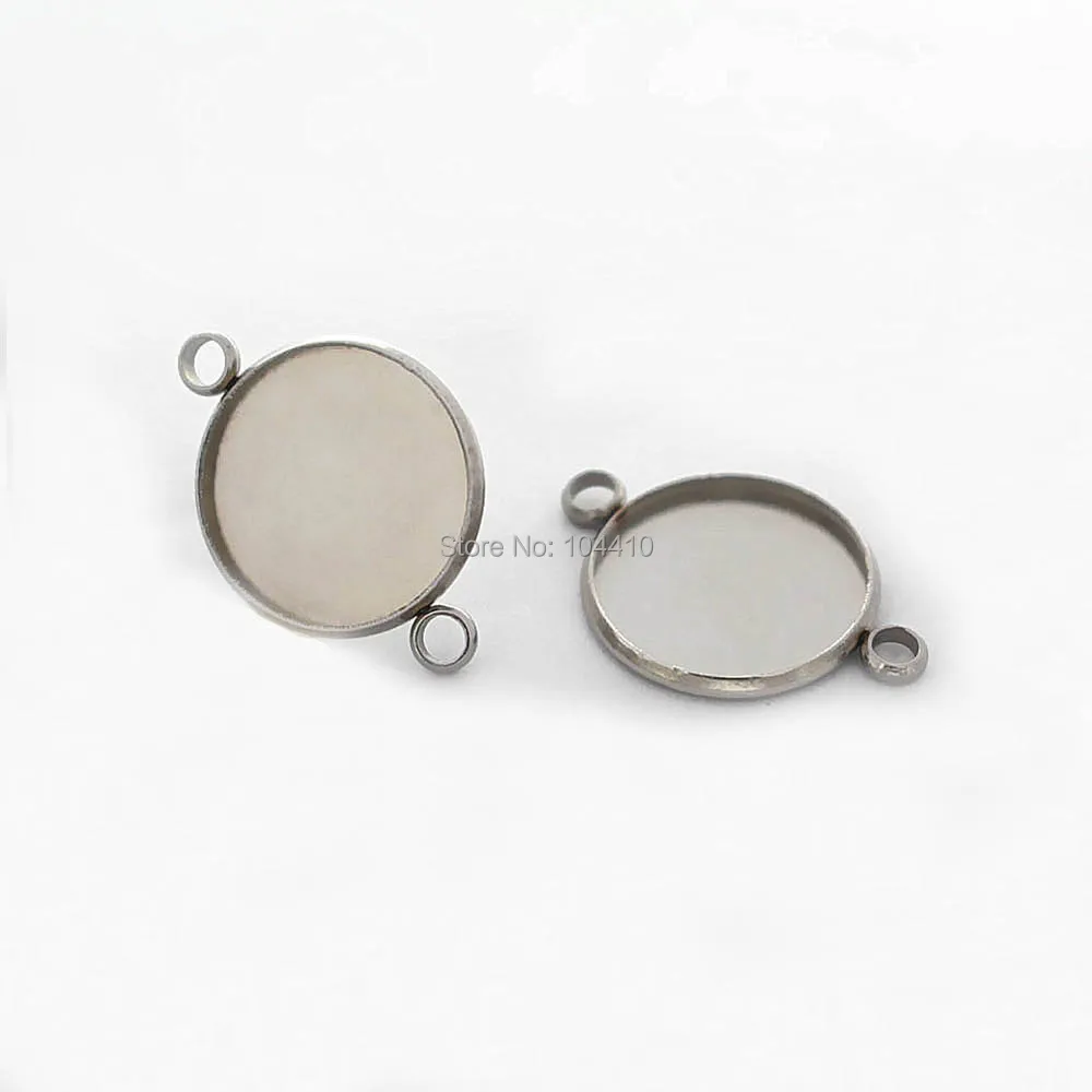 Bisel redondo liso de acero inoxidable 316L en blanco con 2 lazos sin ...