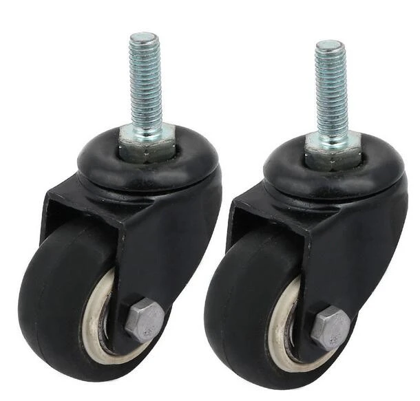 1.5-inch Dia M8/m10 Threaded Stem Swivel Caster Wheel 2pcs - Furniture ...