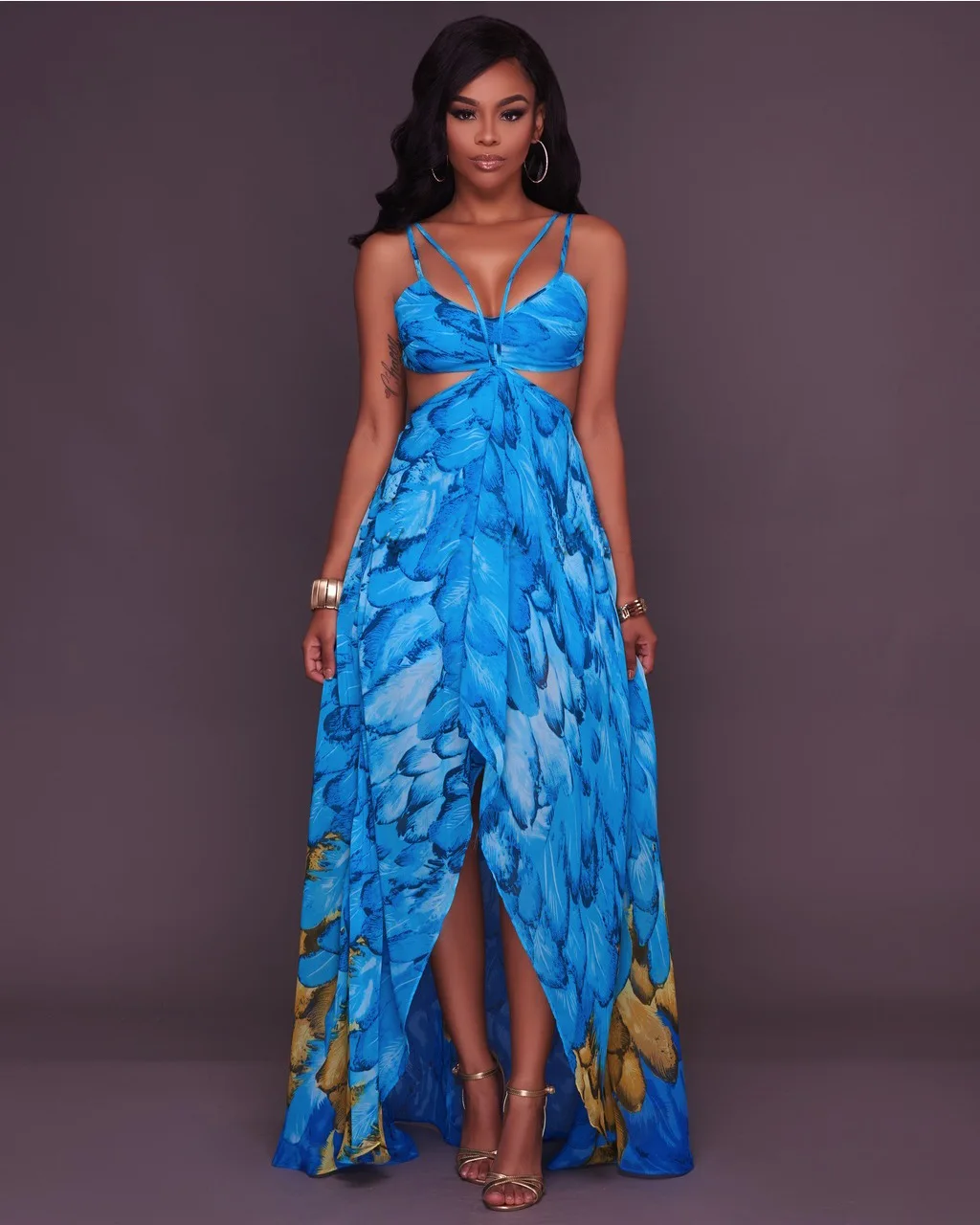 MILLYN woman bandage dress sexy strapless club dress woman maxi long dress BOHO split beach ...