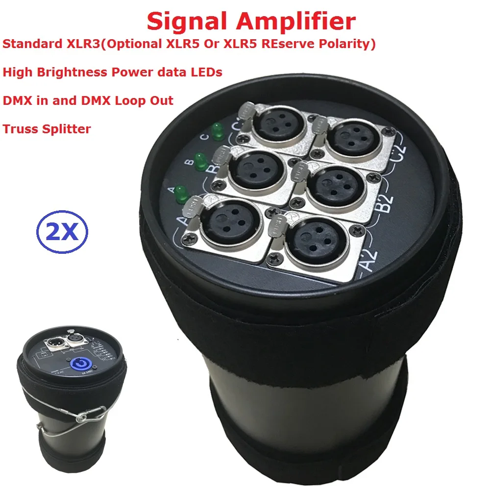 2Pcs Stage Lighting Controller DMX512 Splitter Light Signal Amplifier ...
