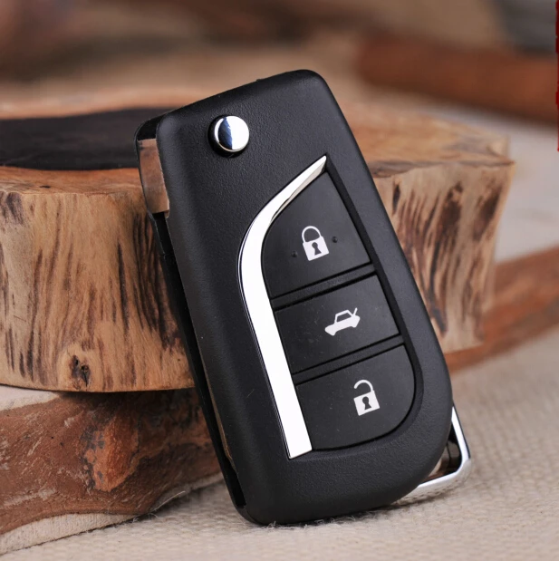 2PCS/lot For Toyota Prado Flip Folding Remote Key 3 Button With 4D67 ...