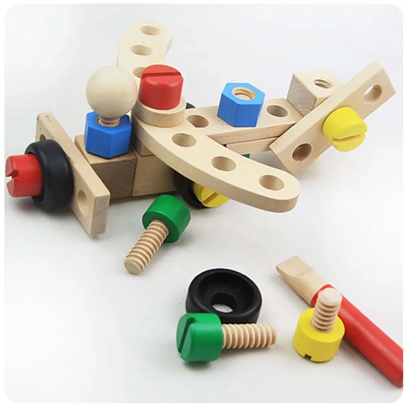 Removable wooden nut combination blocks assembled educational toys for ...